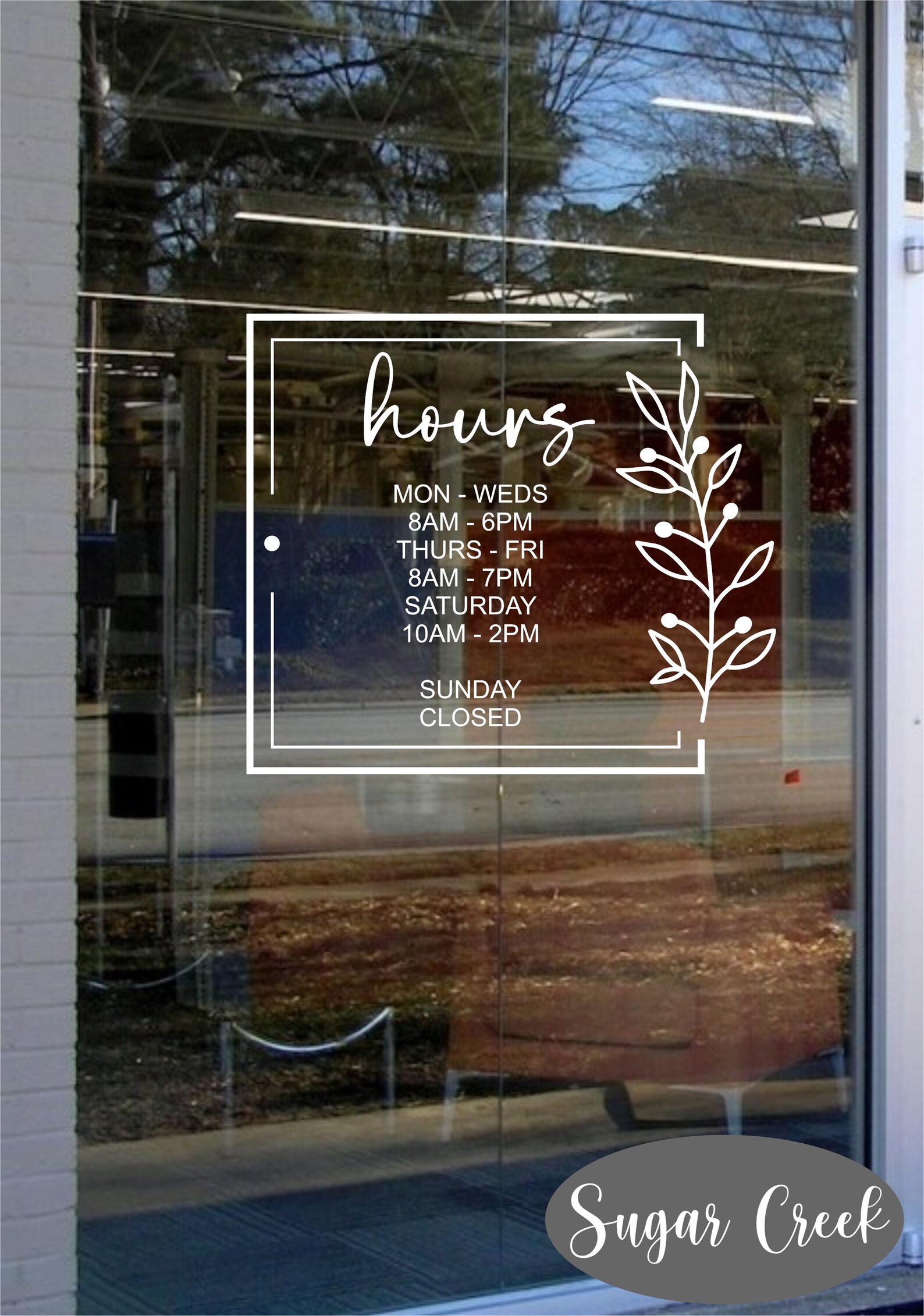 Customized Storefront Hours-vinyl Decal- Your Business Name- Store ...