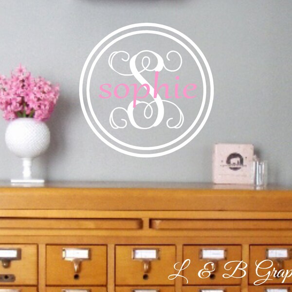 Monogram Wall Decals - Etsy
