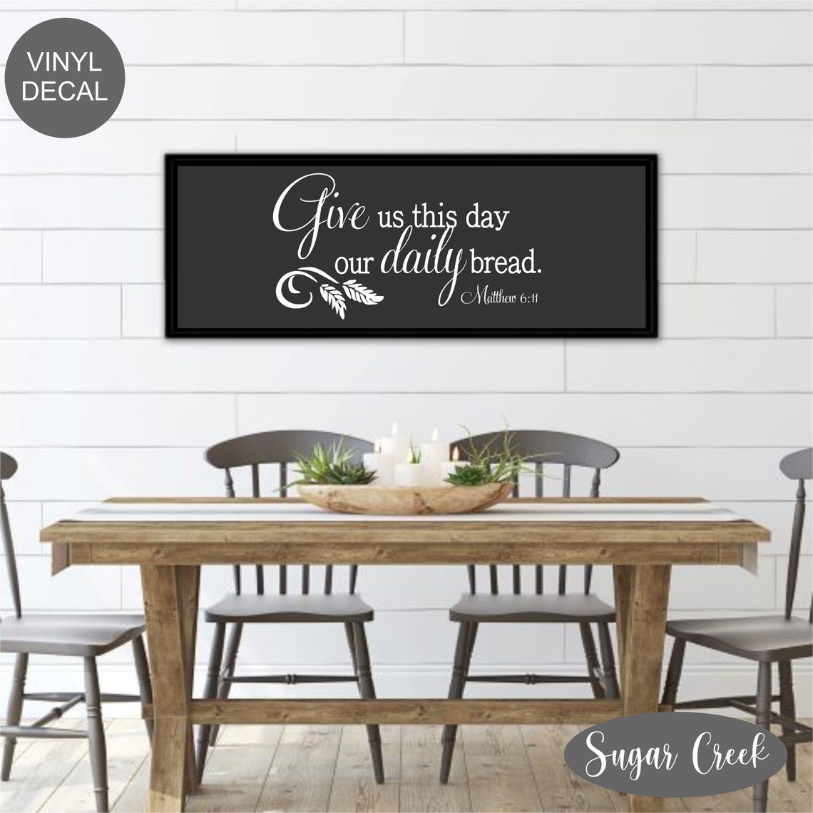 Vinyl Wall Decal Give Us This Day Our Daily Bread Matthew - Etsy