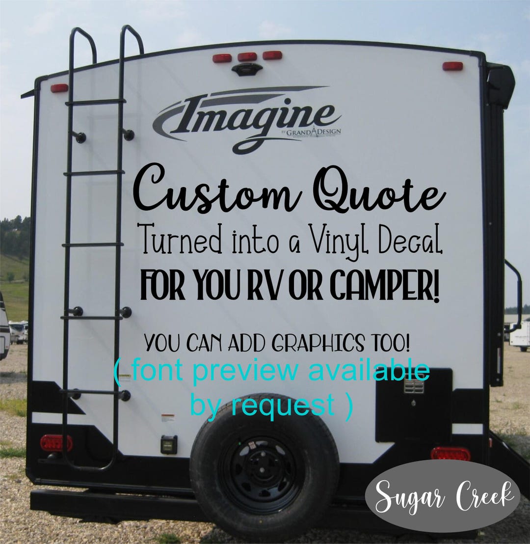 Custom Camper RV Decal- Create Your Decal-mountain Scene With Name - RV ...