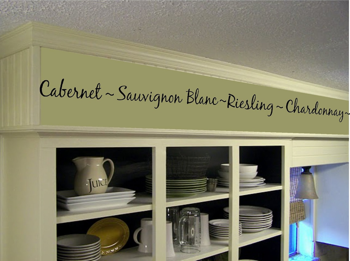 Wine List Border Vinyl Wall Decal Décor Lettering Sticker Art - Etsy