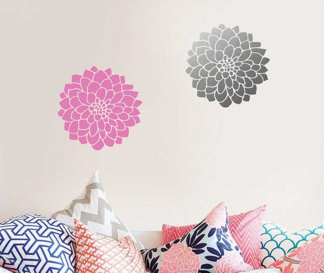 Vinyl Wall Decal- Flowers- Blooming Flower- Wallpaper Design-bedroom ...