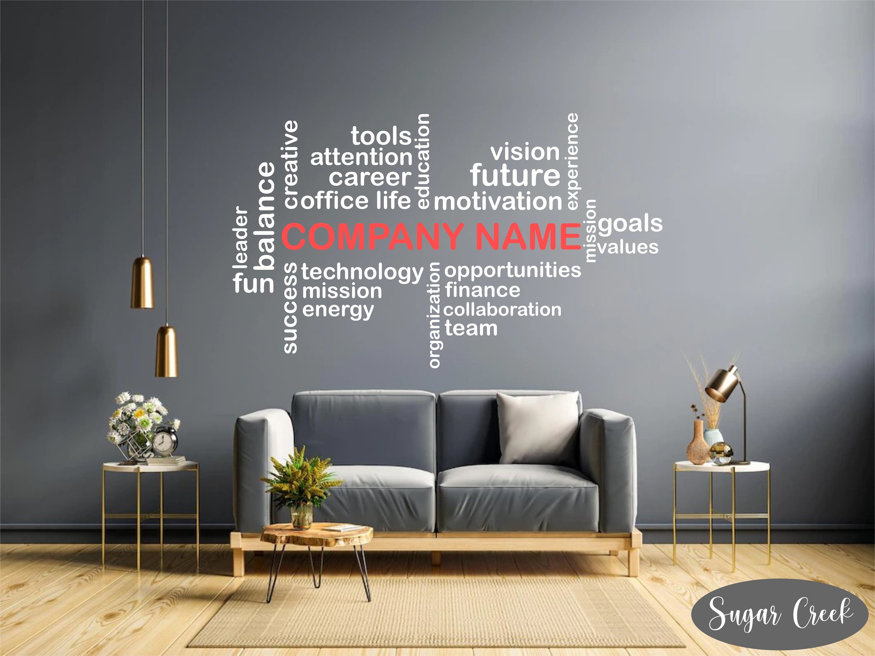 Business Name Custom Wall Decal- Motivation- Inspire- Teamwork Makes ...