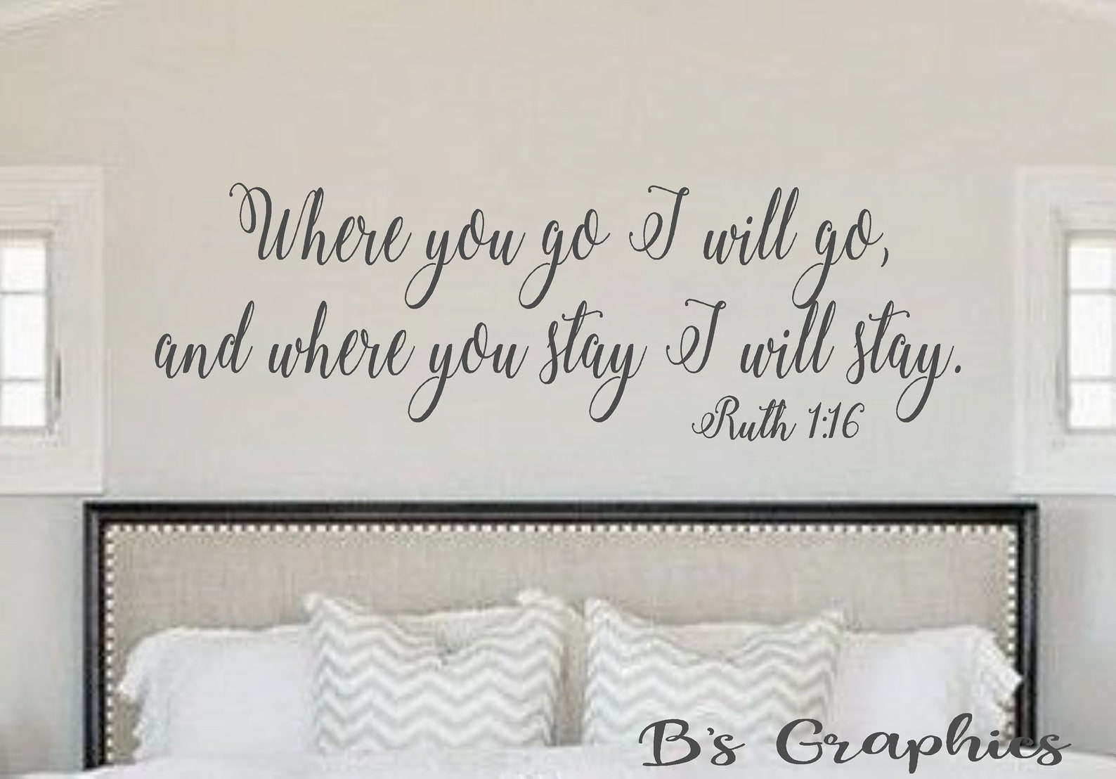 Where You Go I Will Go-vinyl Wall Decal-scripture-lettering | Etsy