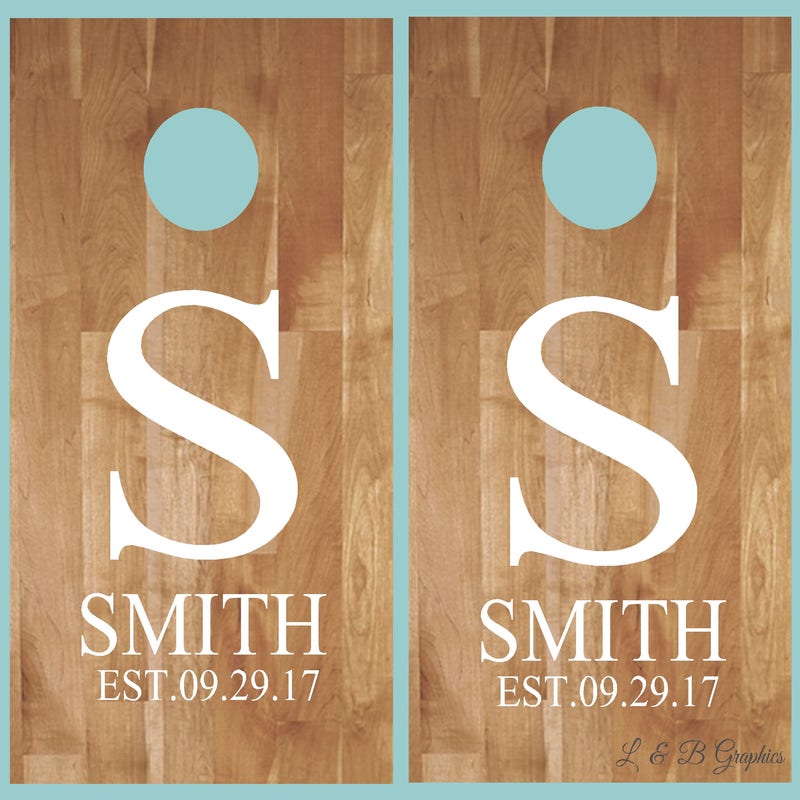 Monogram Cornhole - Etsy
