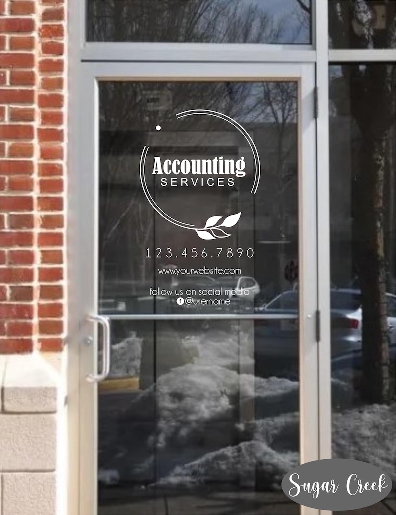 Business Window Decal Customizable #4 -your Company Name- Business ...
