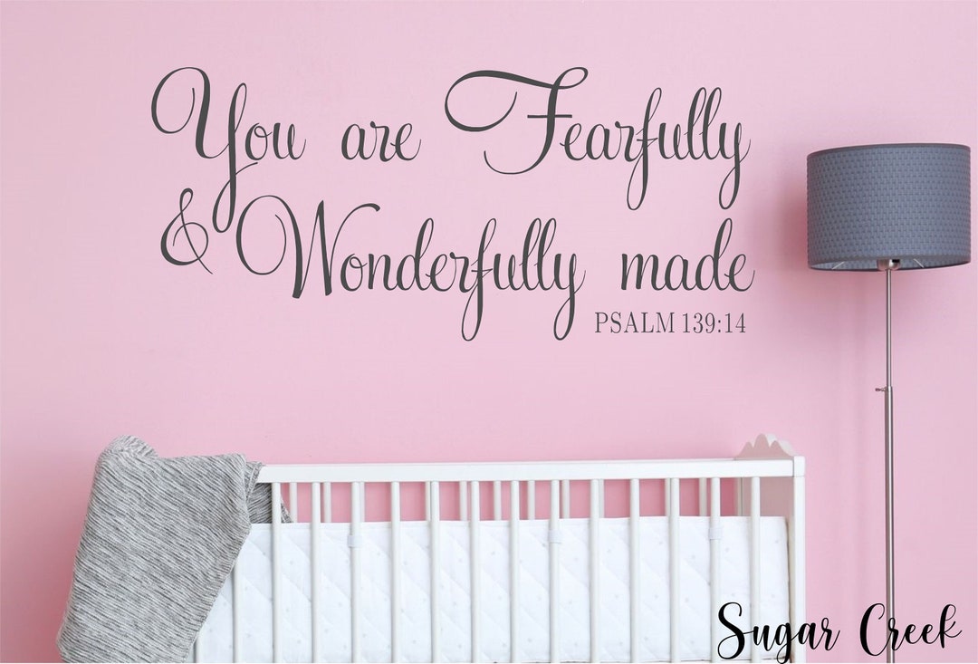 You Are Fearfully and Wonderfully Made-psalm-vinyl Wall Decal-bible ...