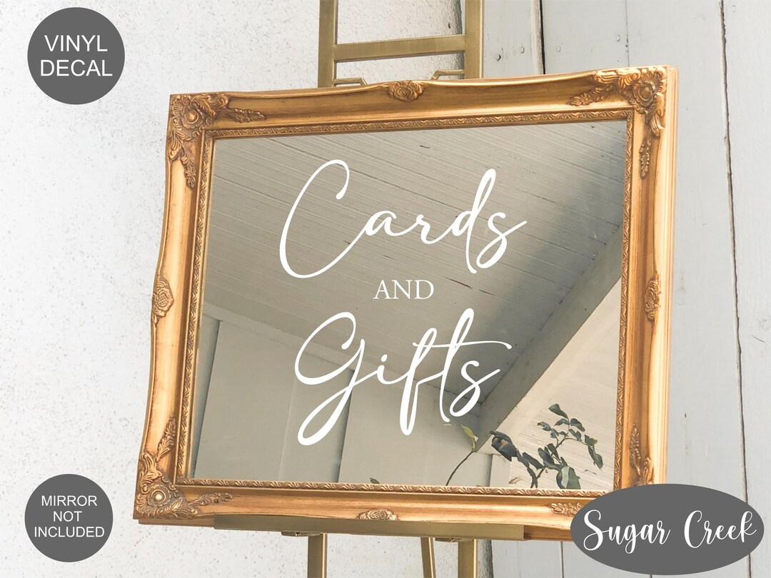 Cards & Gifts Vinyl Decal for Wedding-wedding Cards Decal for Wedding ...