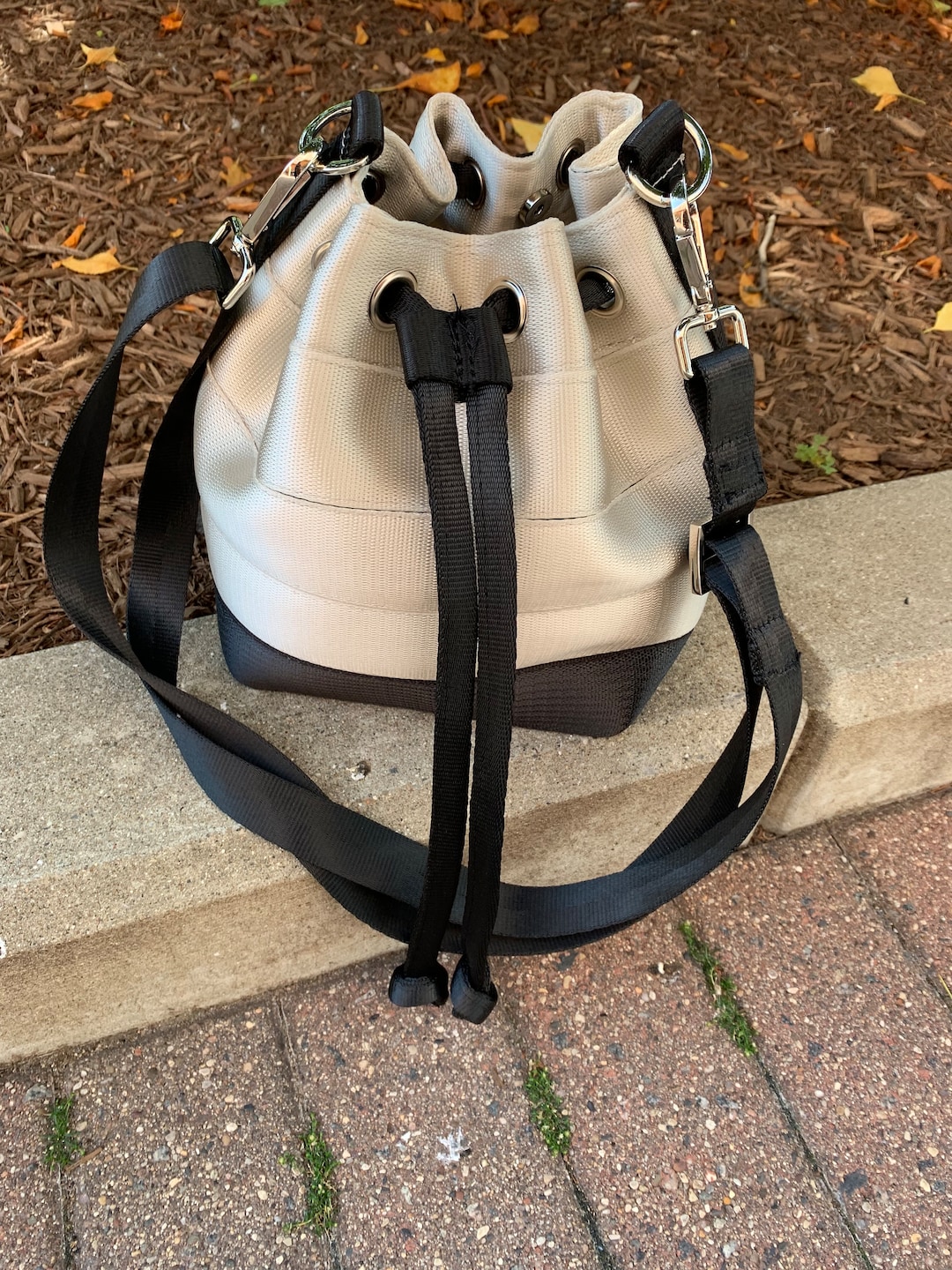 Classic Series Mini Esby Bucket Bag in Cream and Black! - Etsy