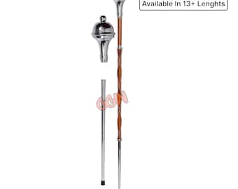 Drum Major Mace Stave Removable Chrome Head Ball Top Any Colour Shaft ...