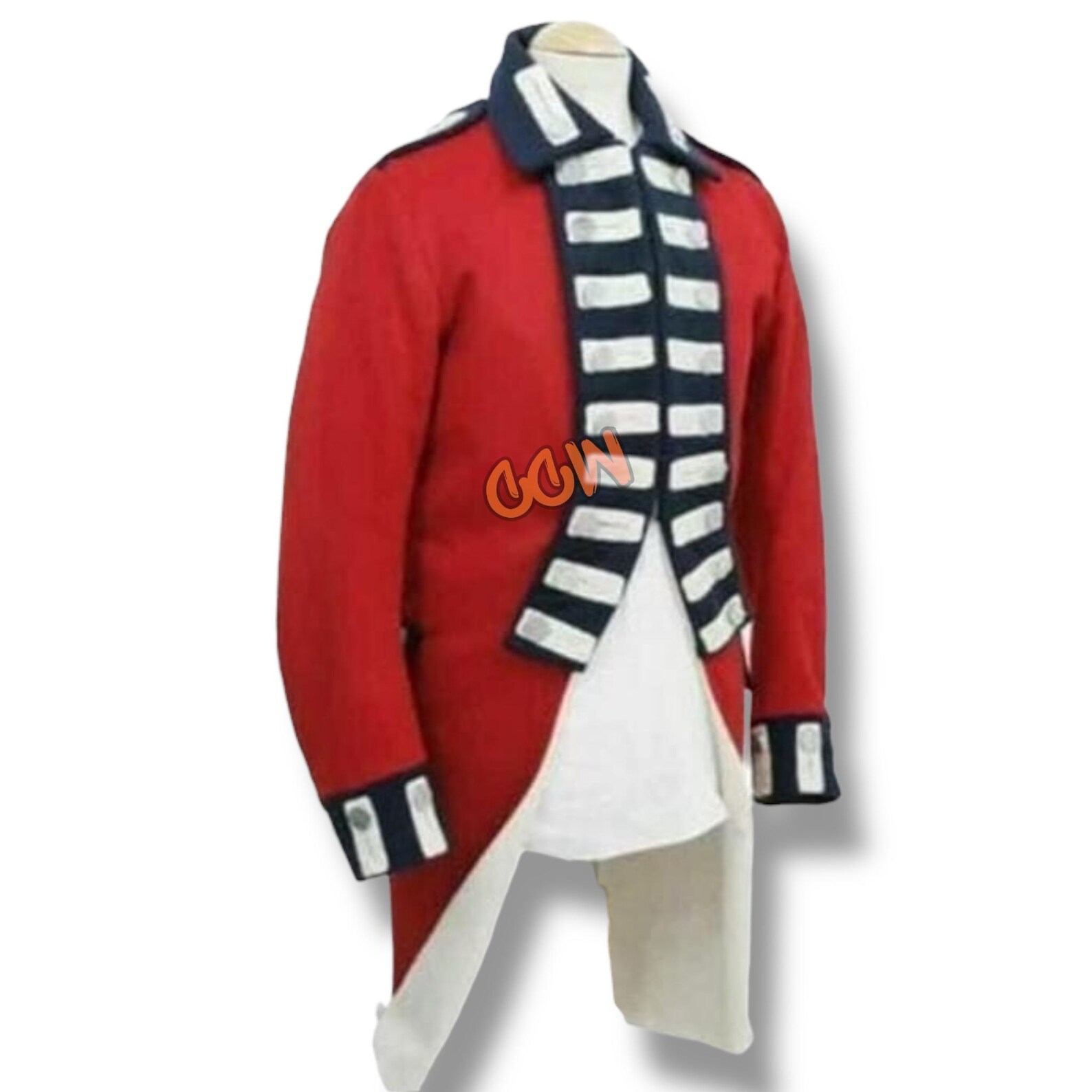 Men's Red Wool British Army Tailcoat | 1789 Officer Uniform - Etsy