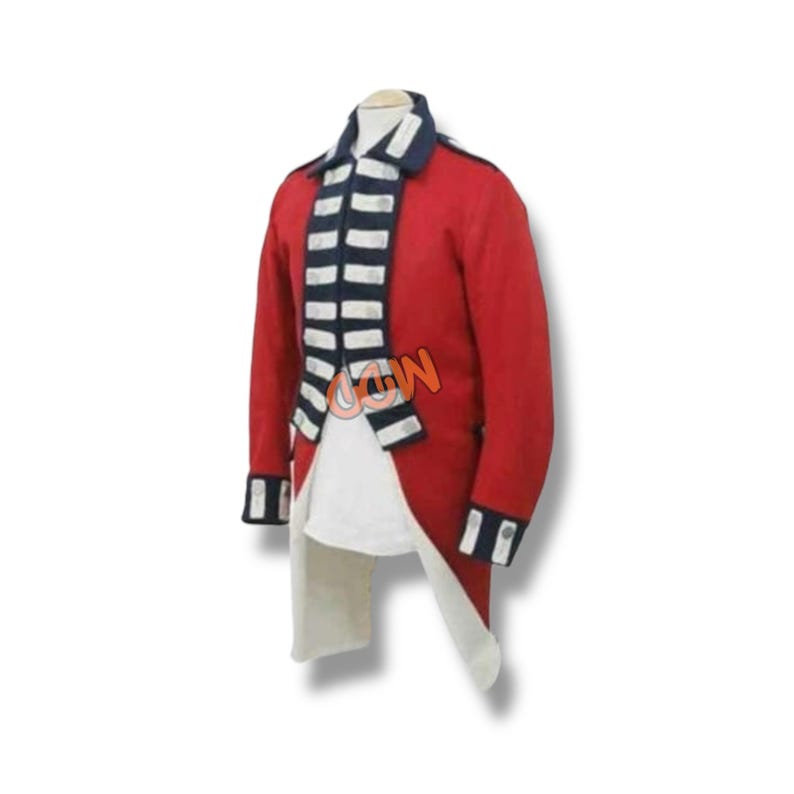 Men's Red Wool British Army Tailcoat | 1789 Officer Uniform - Etsy