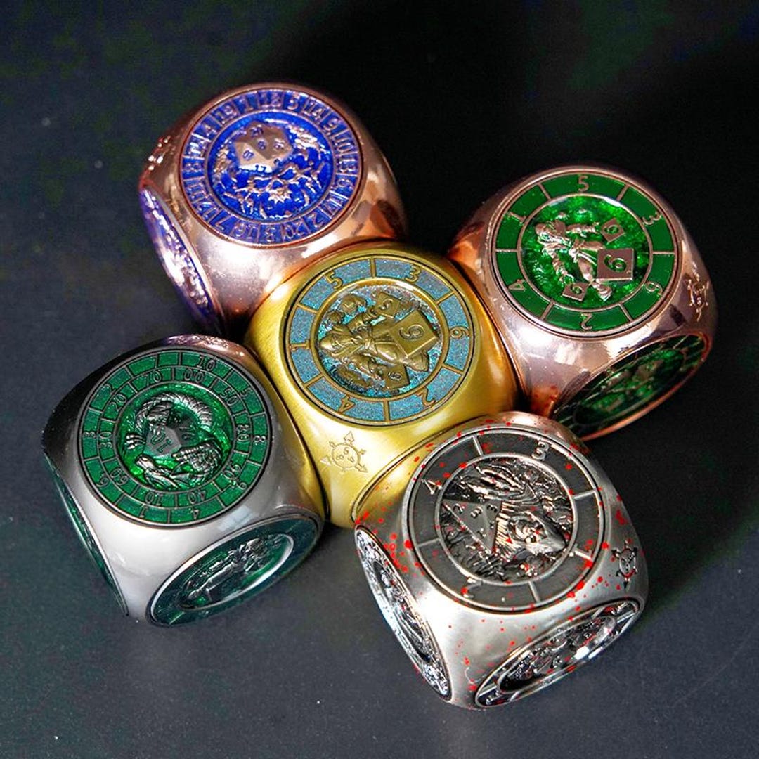 7-in-1 DND Rotating Dice Cthulhu, Dungeons & Dragons Board Game, Metal ...