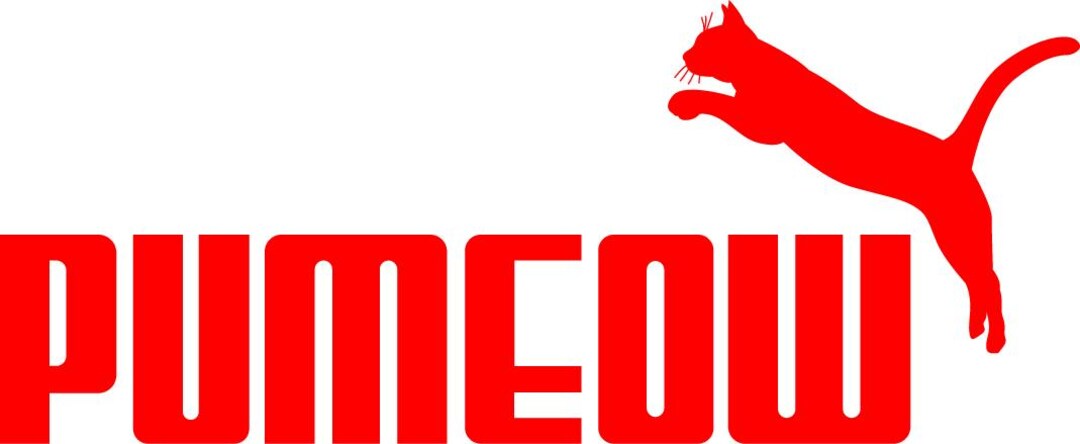 Puma Spoof Meme Logo, Puma Cat Logo, SVG, PNG Transparent Background ...