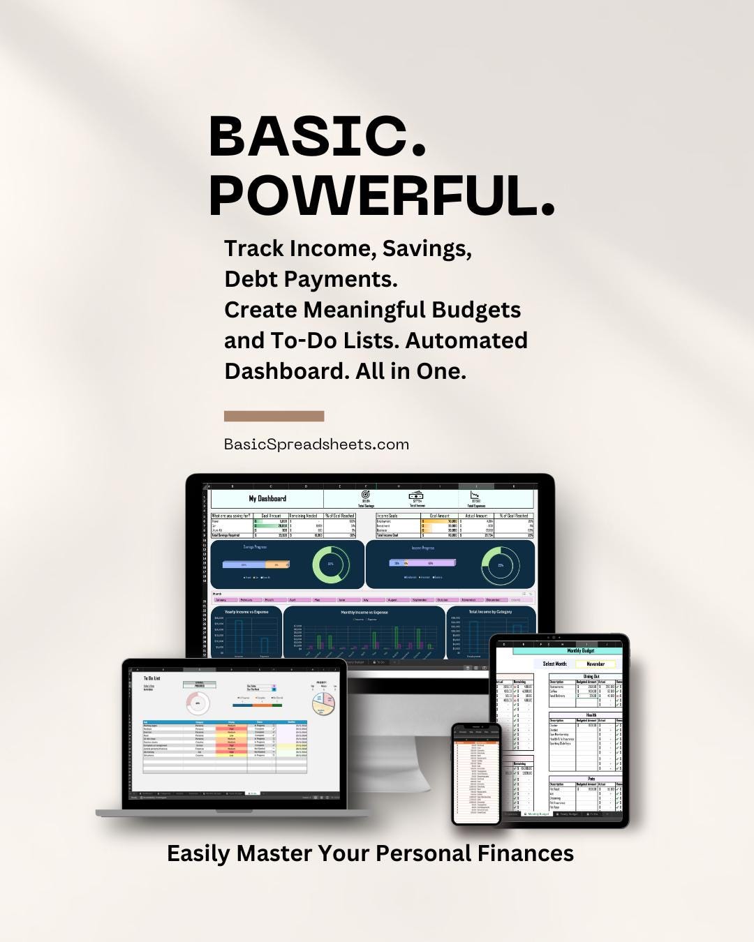 Customizable Budget and Expense Tracker | Personal Finance or Small ...