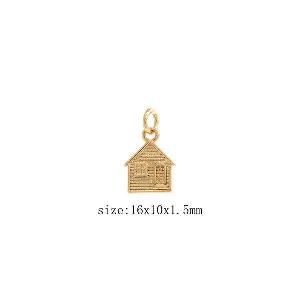 Gold House Charm 18k - Etsy UK