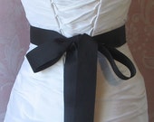 Items similar to Black Grosgrain Ribbon, 1.5 Inch Wde, Ribbon Sash ...