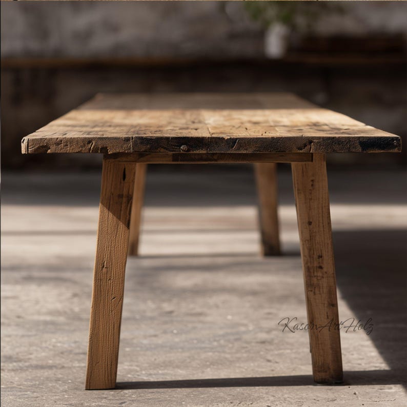 Rustic Reclaimed Dining Table-modern Dining Table, Eco-friendly Kitchen ...