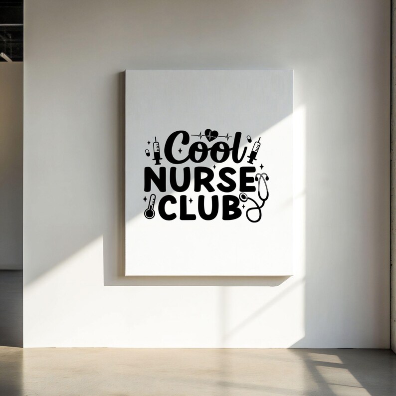 Cool Nurse Club Svg File, Nurse Appreciation Svg, Nurse Life Svg, Nurse ...