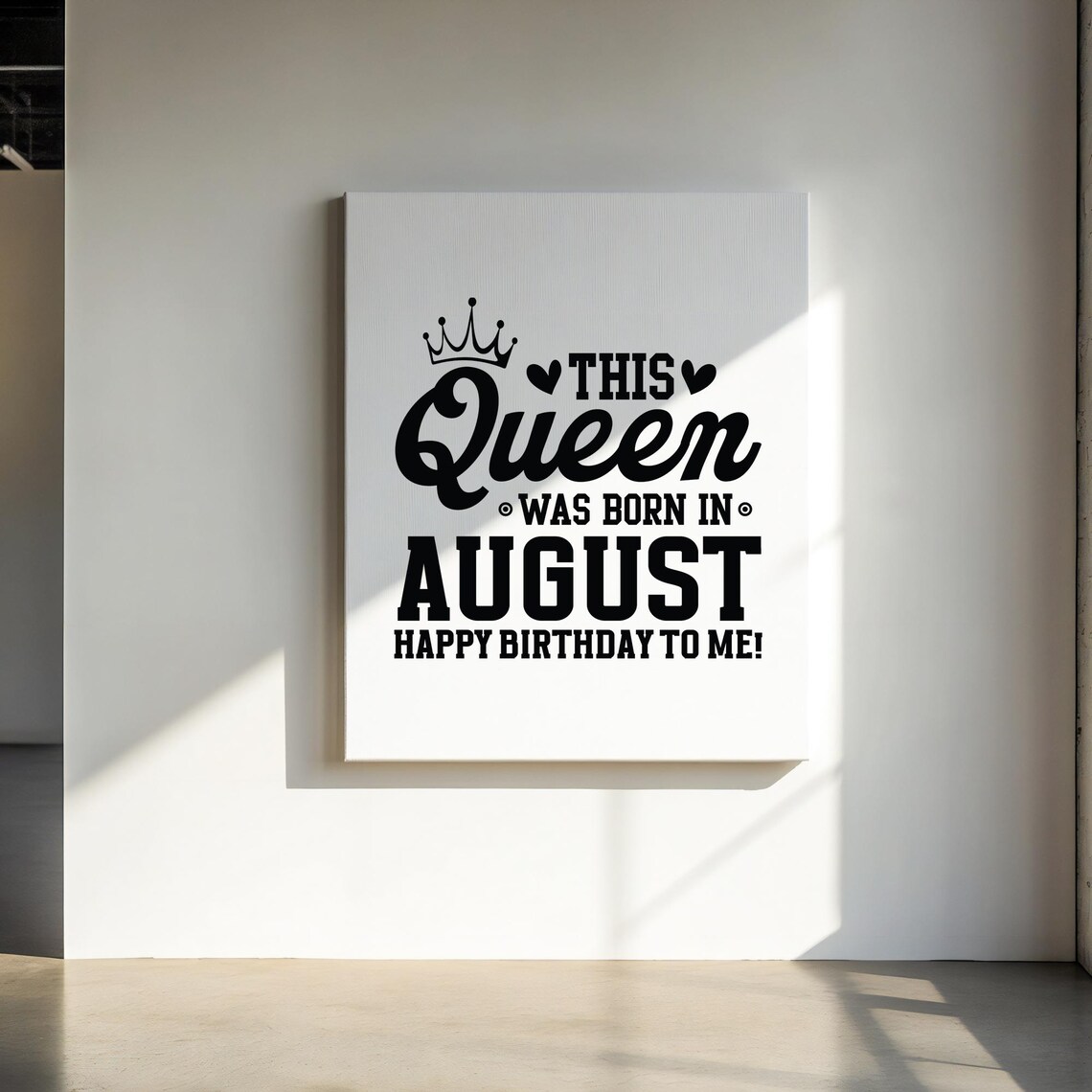August Birthday Queen SVG: T-shirt Design (digital Download) - Etsy