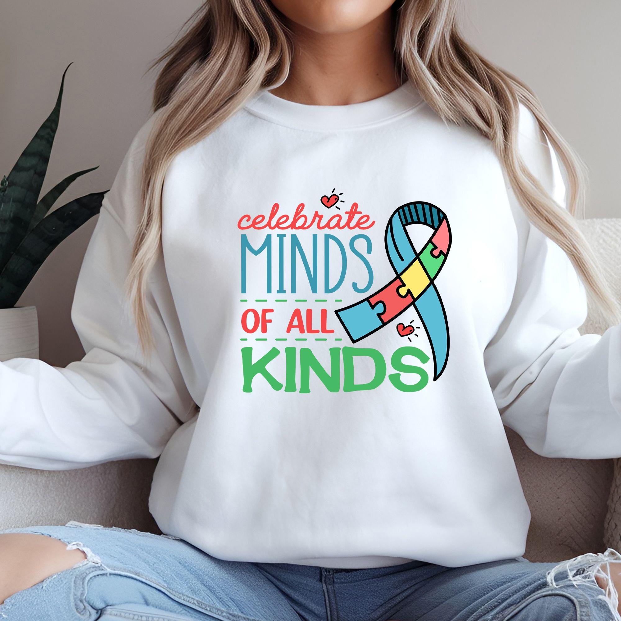 Celebrate Minds of All Kinds Svg Png | Autism Awareness, Neurodiversity ...