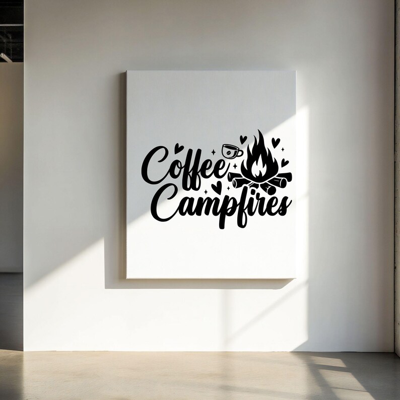 Coffee Campfires Svg File | Camping Svg, Happy Camper Svg, Camping ...