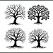 Oak Tree SVG Bundle: Silhouette, Clipart, Vector (digital Download) - Etsy