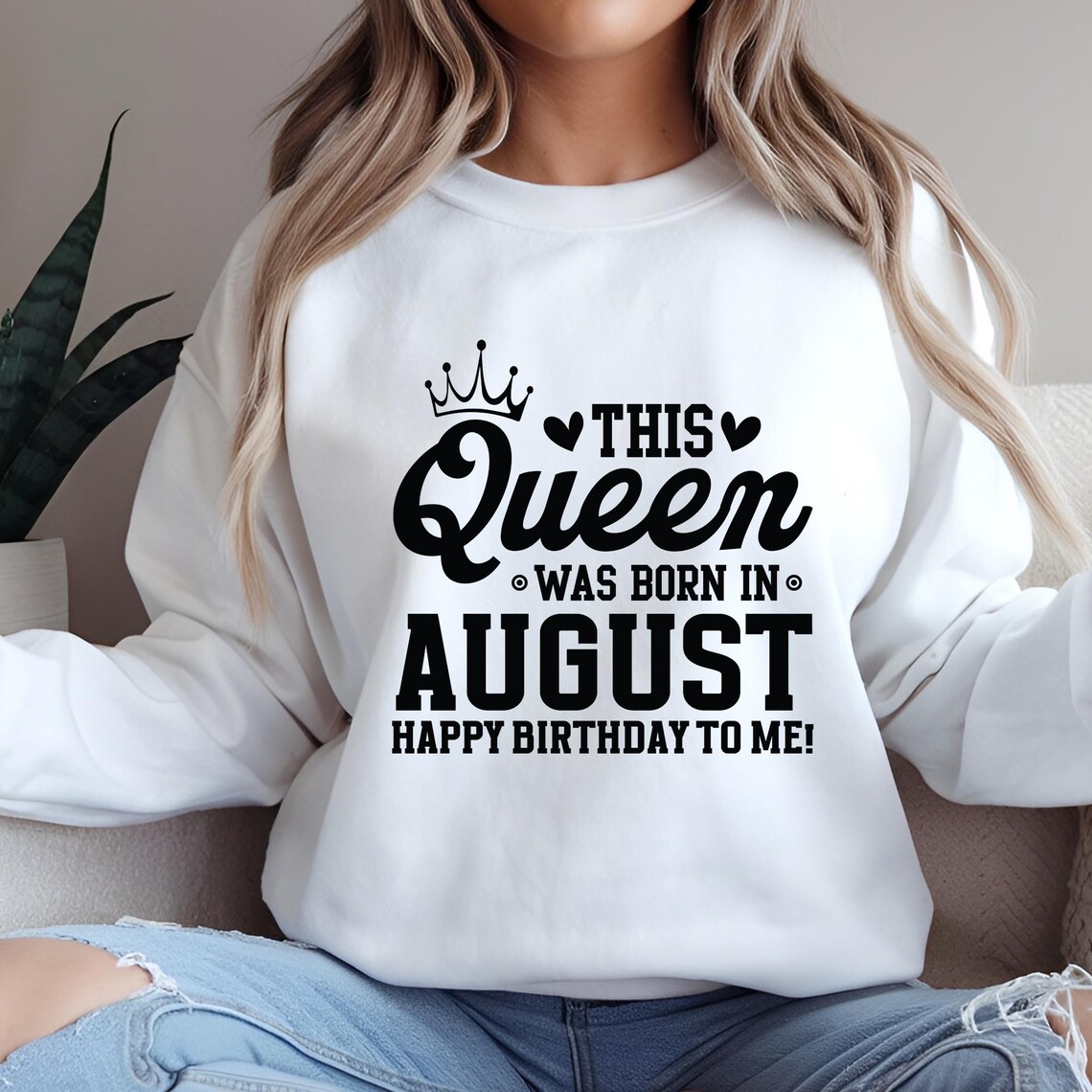 August Birthday Queen SVG: T-shirt Design (digital Download) - Etsy