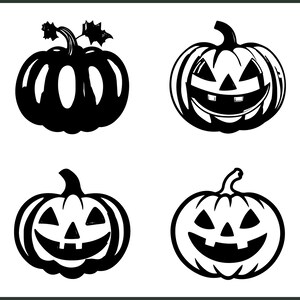 Pumpkin SVG Bundle: Halloween Clipart, Silhouette, and Decal (PNG ...