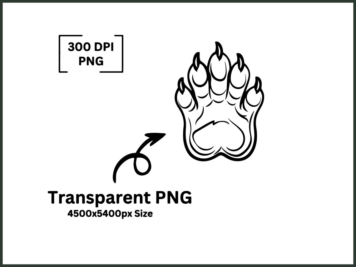 Animal Paw Print SVG Bundle: Silhouette, Clipart, Vector (cricut Files ...