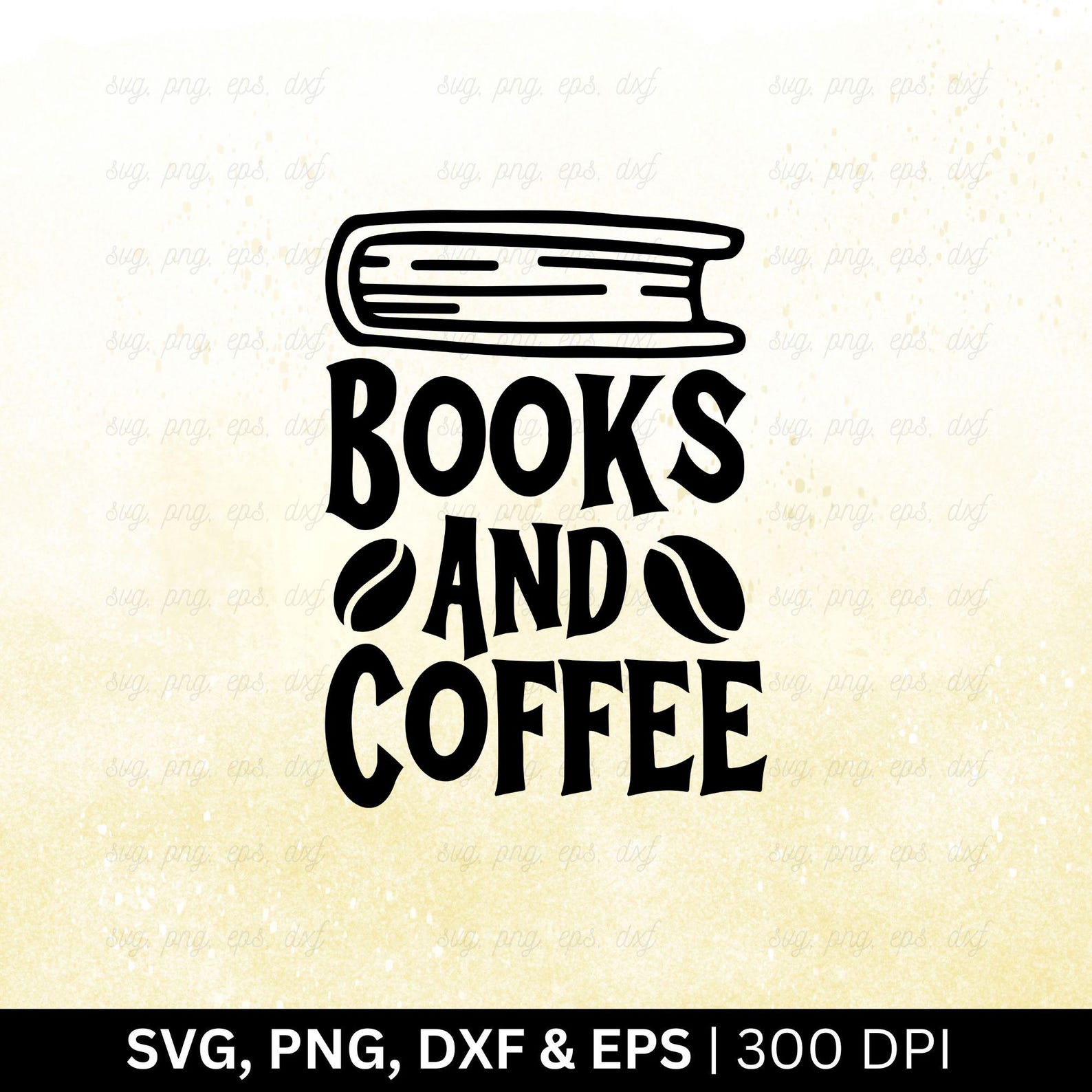 Books and Coffee Svg File | Book Shirt Svg, Funny Book Svg, Retro Book ...