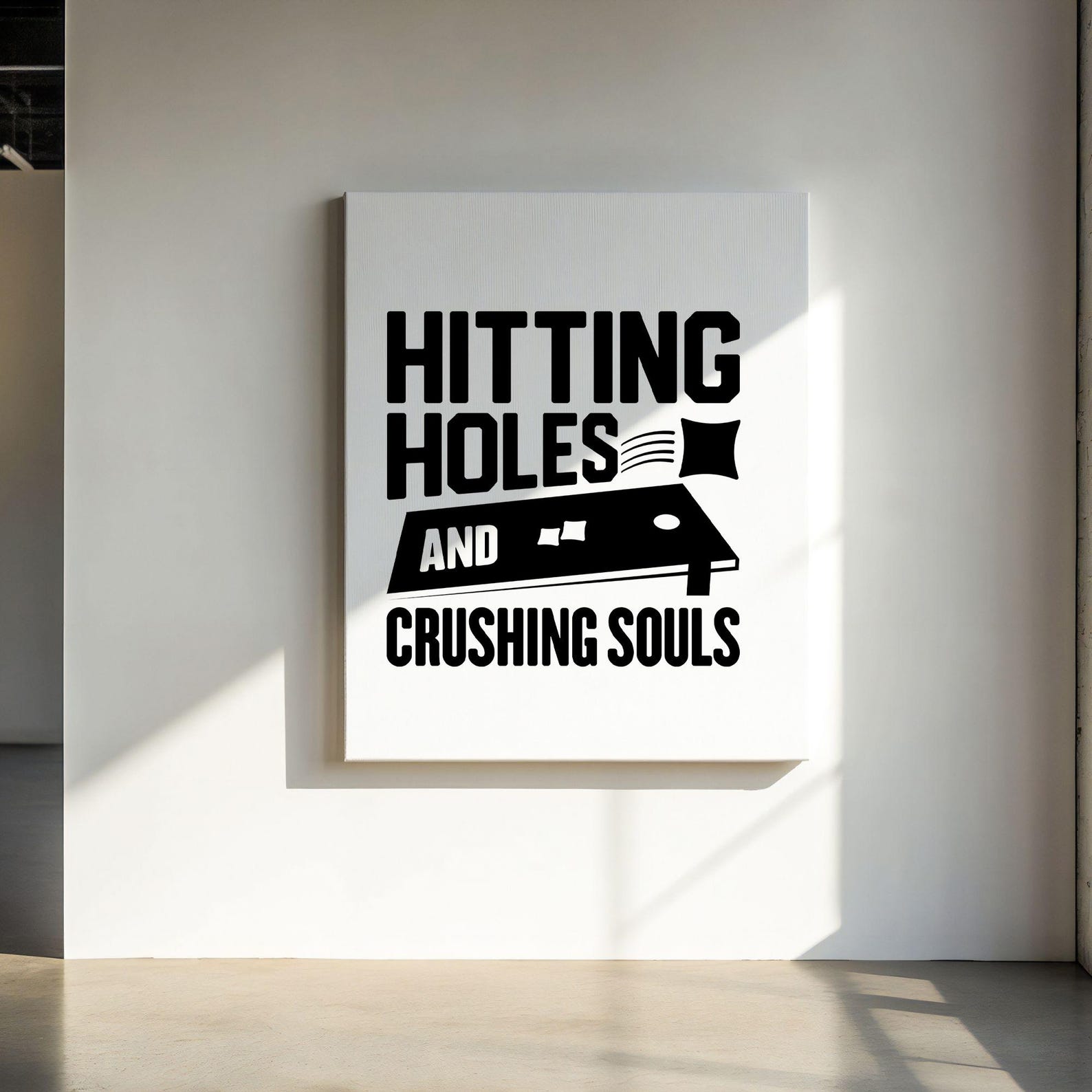 Hitting Holes and Crushing Souls Svg | Cornhole Svg Png, Cornhole Lover ...