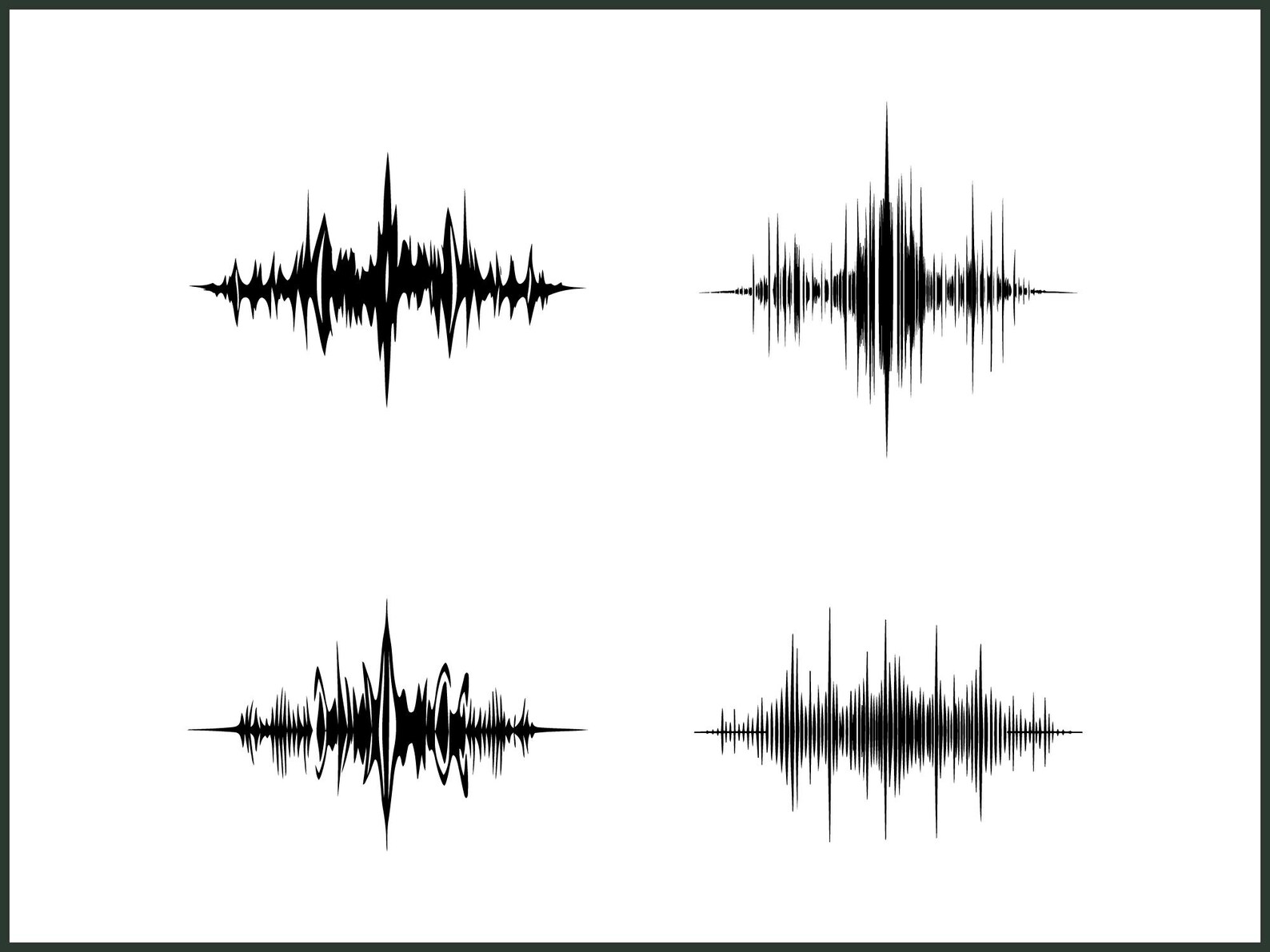 Sound Wave SVG Bundle: Clipart, Silhouette, Vector (cut Files, PNG, 300 ...
