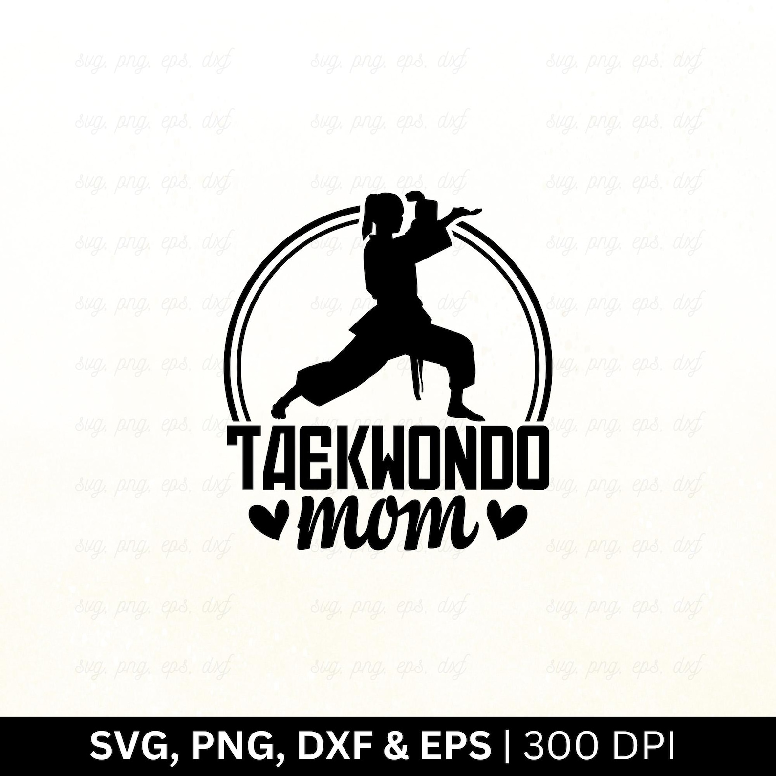 Taekwondo Mom SVG: Fighter Shirt Design (digital Download) - Etsy