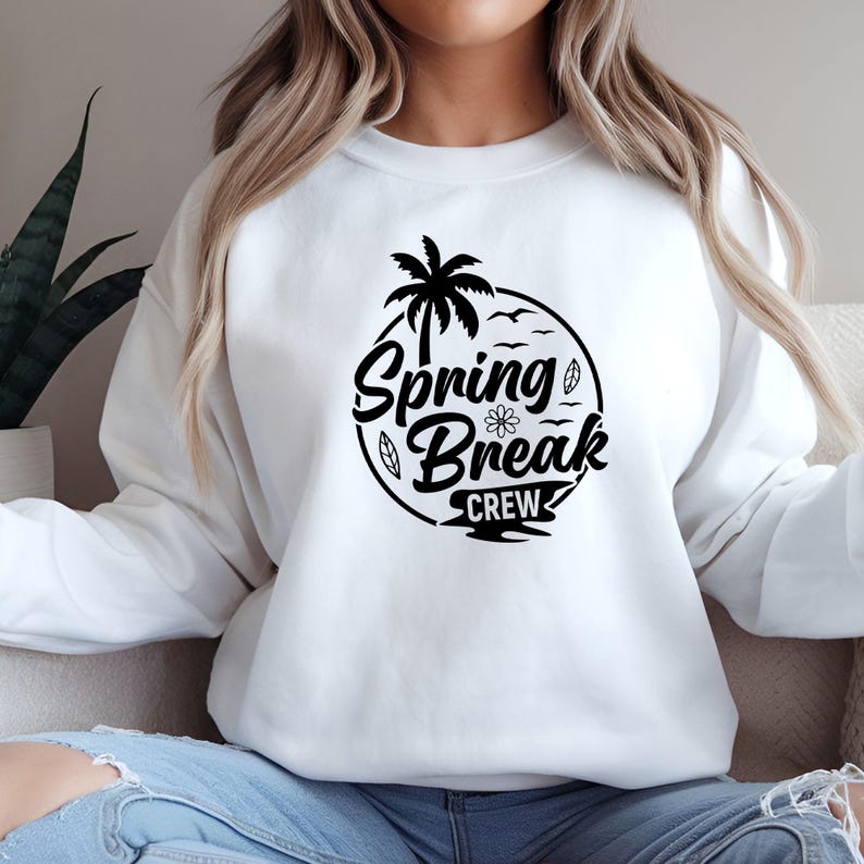 Spring Break Crew Svg File, Spring Break Svg, Spring Break Shirt Svg ...