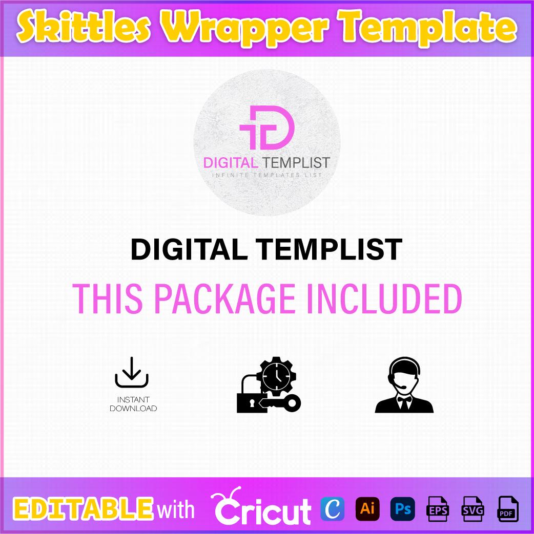 Skittles Wrapper Template, Skittles Wrapper SVG, Skittles Wrapper Label ...