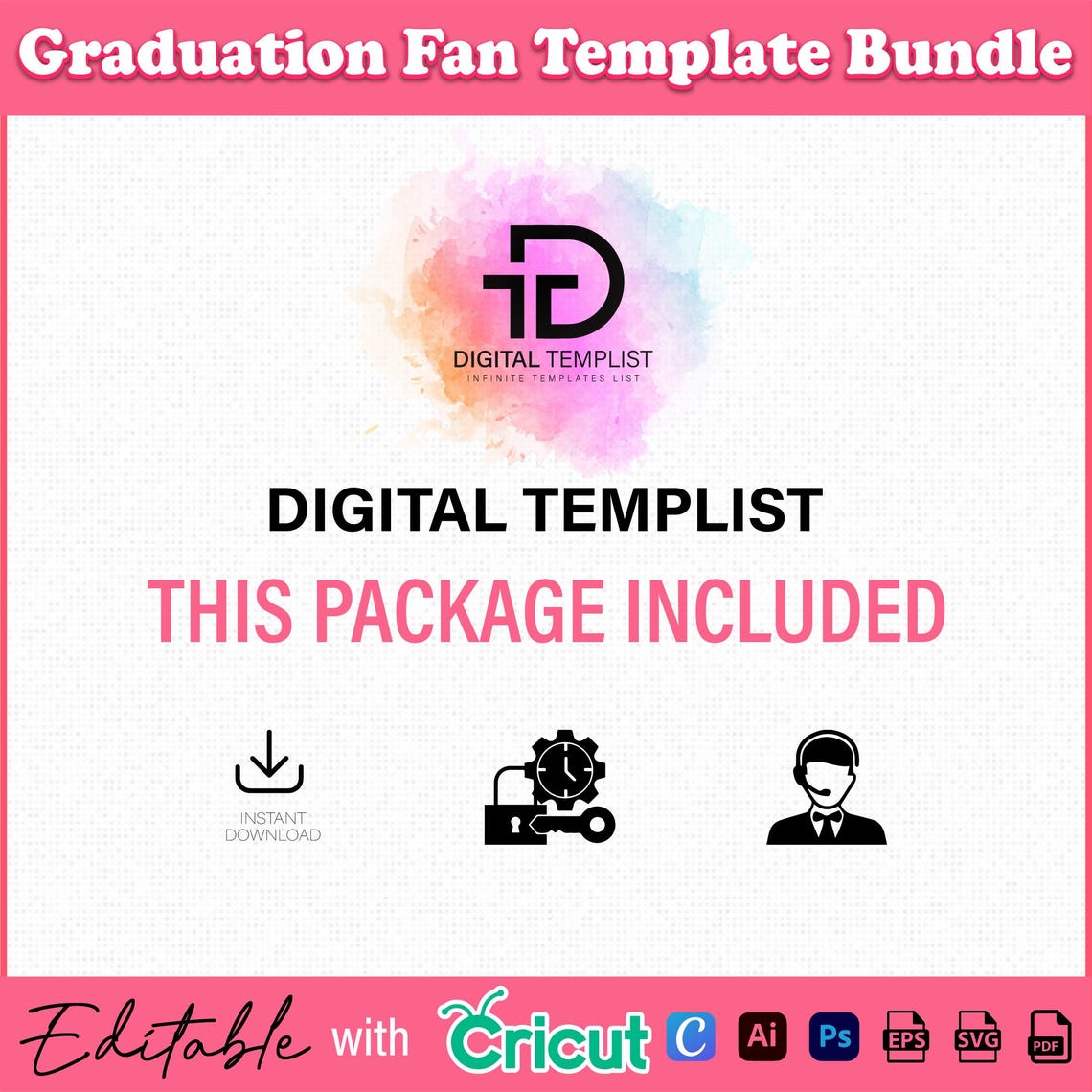 Graduation Fan Template, Grad Paddle Fan Template, Graduation Fan ...