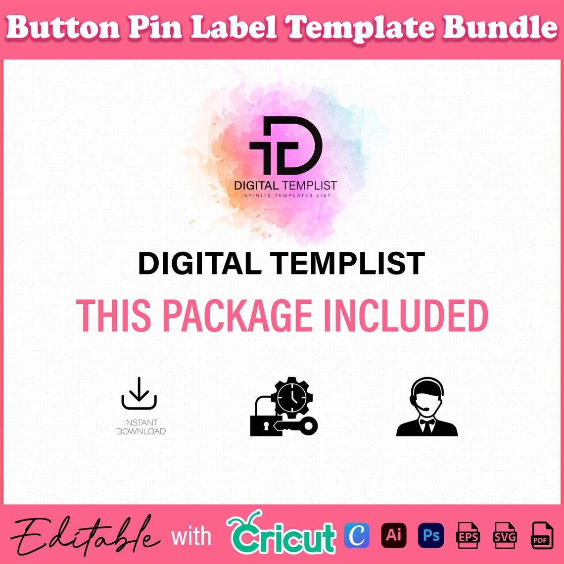 Button Pin Template, Button Pin Blank, Button Pin Sublimation, Button ...