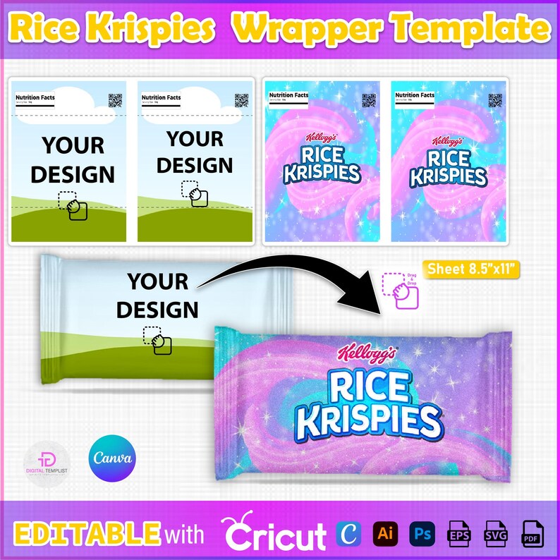 Rice Krispies Template, Rice Krispies Treats, Editable Rice Krispies ...