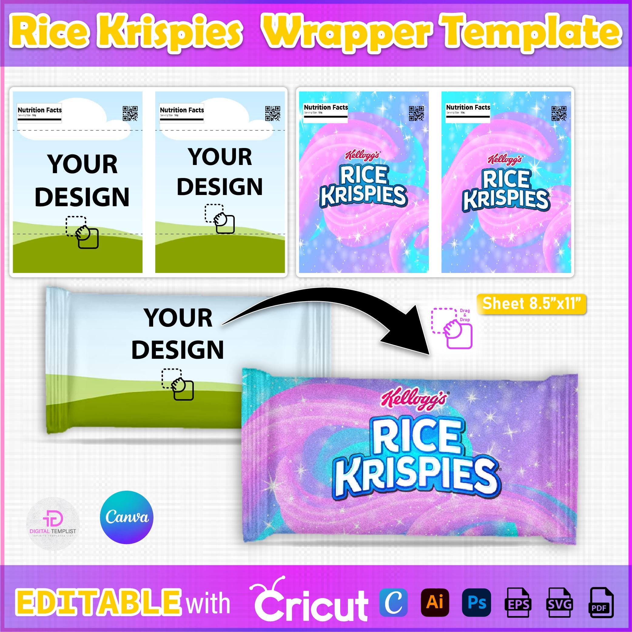Rice Krispies Template, Rice Krispies Treats, Editable Rice Krispies ...