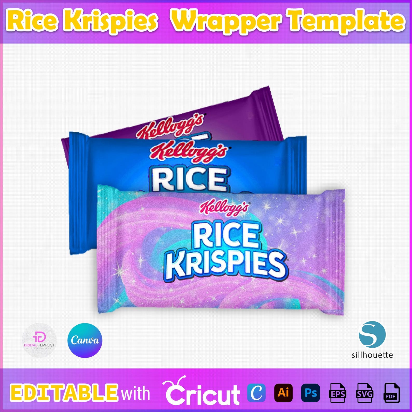 Rice Krispies Template, Rice Krispies Treats, Editable Rice Krispies ...