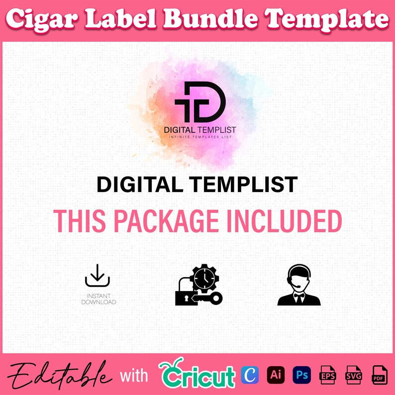 Cigar Label Template, Cigar Label Svg, Cigar Sticker Template Bundle ...