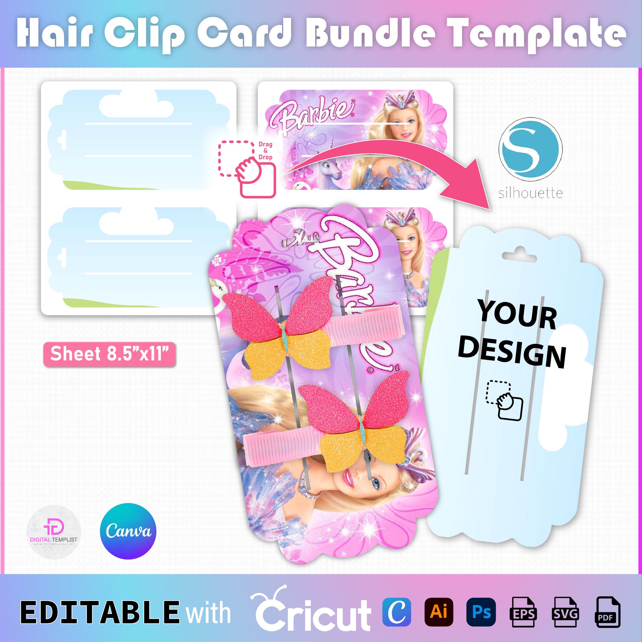 Hair Clip Card, Claw Clip Cards SVG, Hair Clip Holder, Hanging Display ...