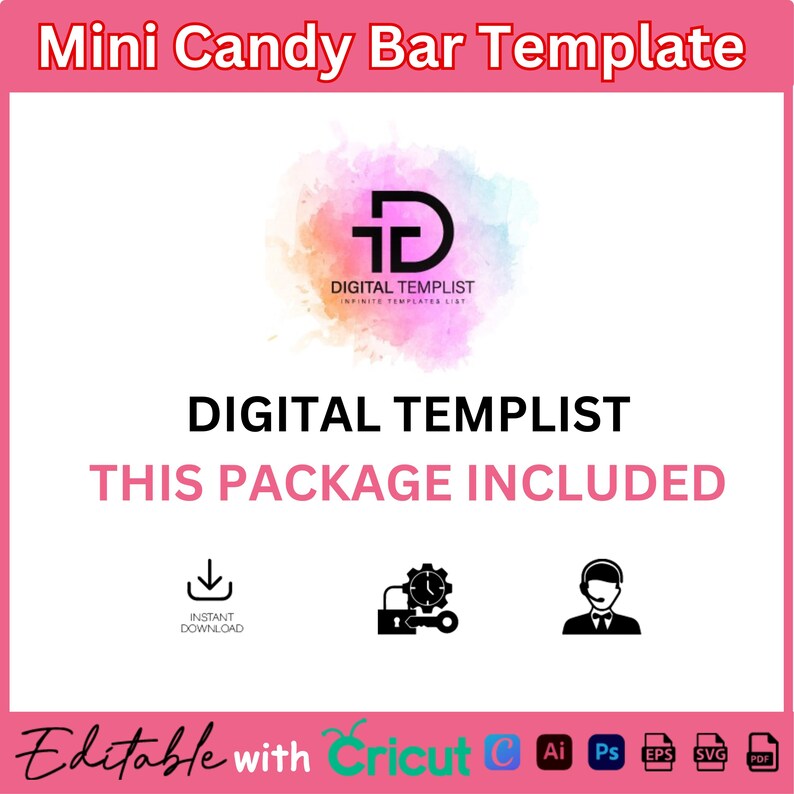 Mini Chocolate Wrapper Template, Mini Candy Bar Labels, Mini Candy Bar ...
