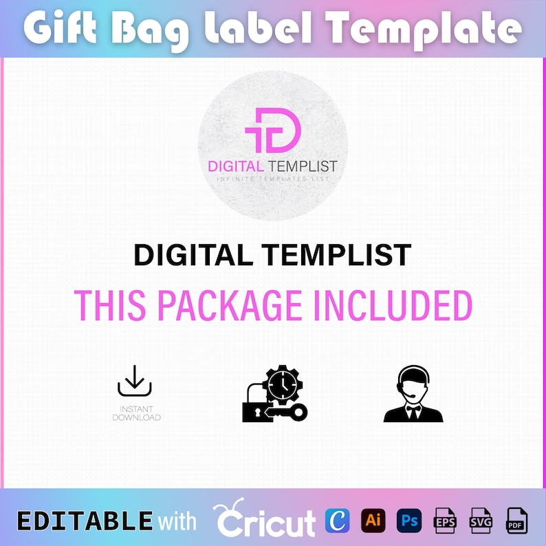 Gift Bag Template, Gift Bag SVG, DIY Gift Bag, Bag Template, Packaging ...