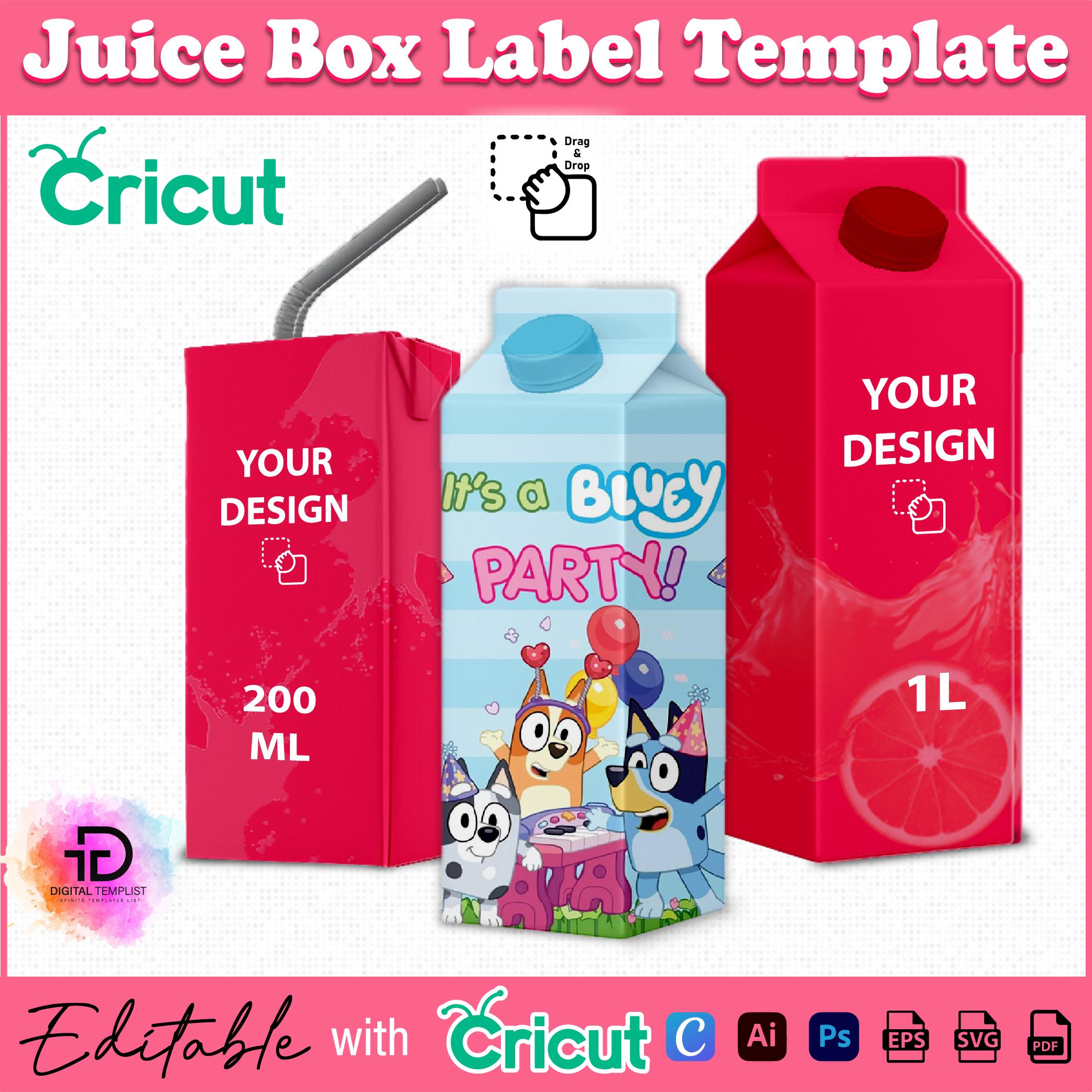 Juice Box Template, Juice Box Wrapper Template, Juice Box Label Bundle ...