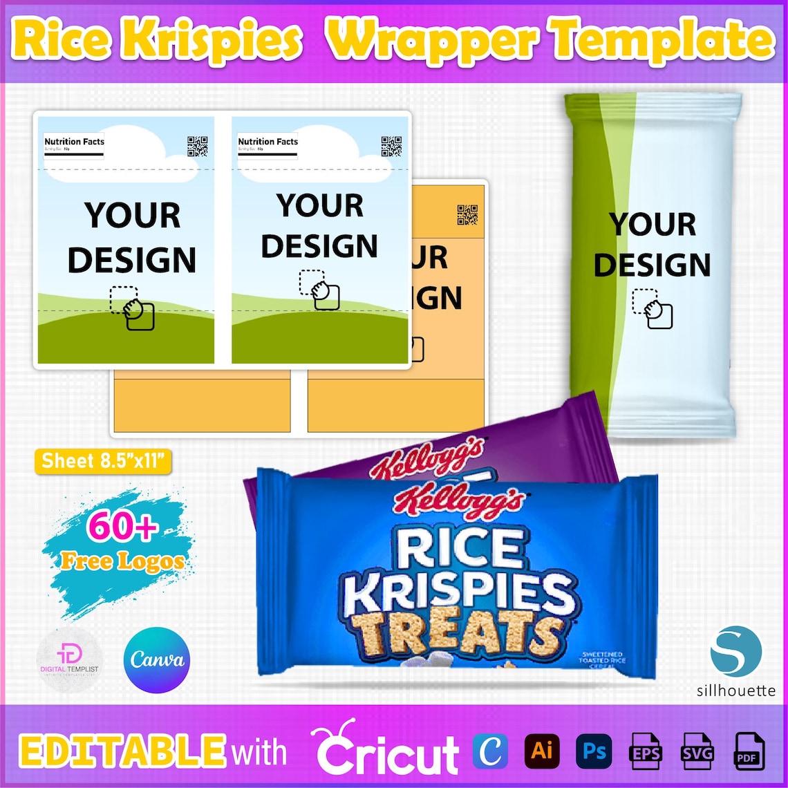 Rice Krispies Template, Rice Krispies Treats, Editable Rice Krispies ...