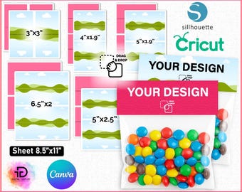 Treat Bag Toppers Canva Template Bundle, Editable Treat Bag Topper ...