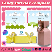 Small Gable Box Template: DIY Favor Box, Editable in Canva (digital ...