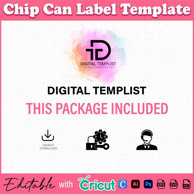 Chip Can Label Template, Pringles Template, Chip Can Template, Pringle ...